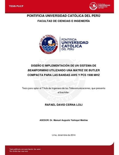 Diseño e implementación de un sistema de beamforming utilizando una ...