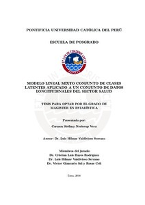 Modelo lineal mixto conjunto de clases latentes aplicado a un conjunto ...